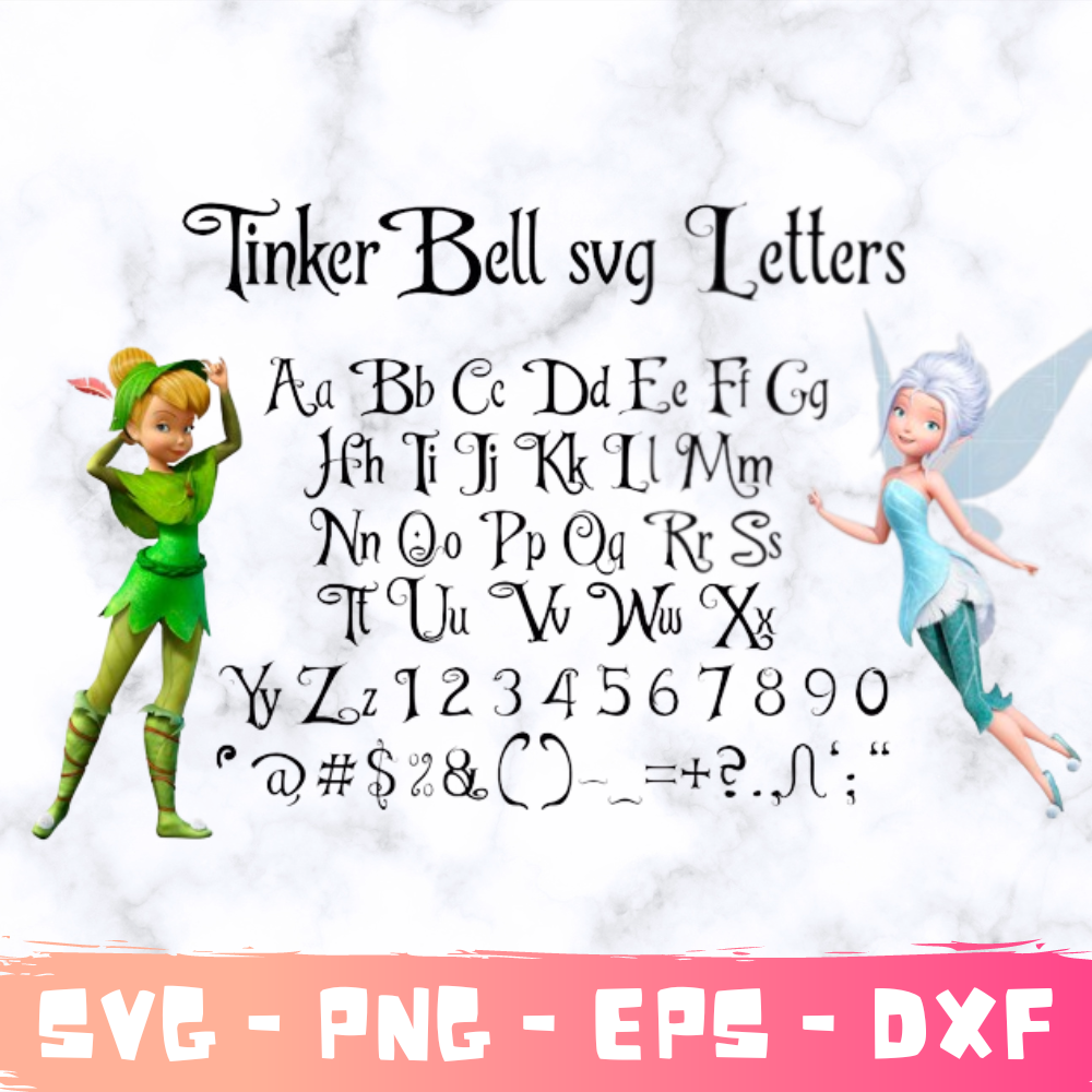 Tinkerbell Font SVG, Tinkerbell Font Alphabet, Tinkerbell, 57% OFF