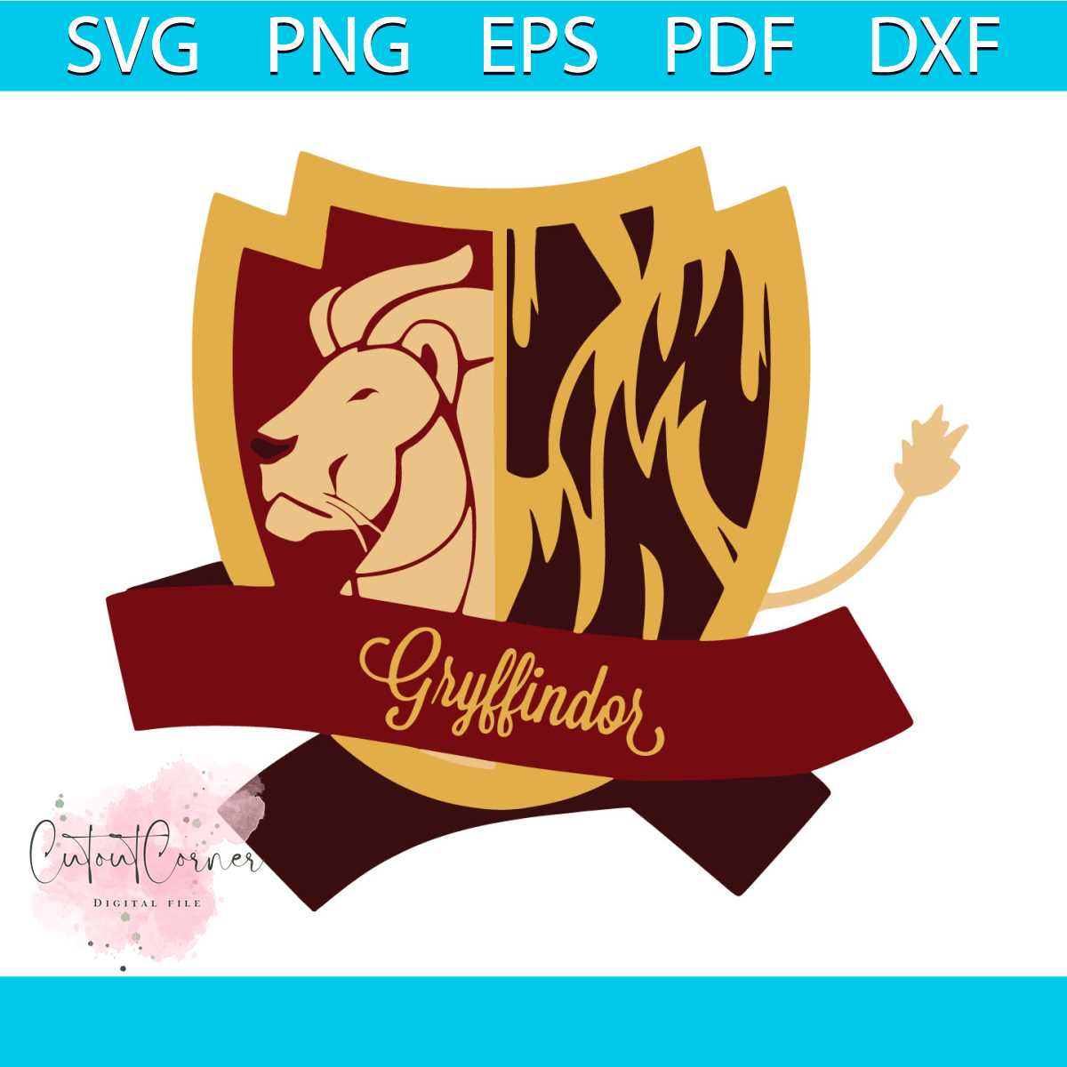 Harry Potter Gryffindor Lion Svg, Harry Potter Svg, Lion Kin - Inspire ...