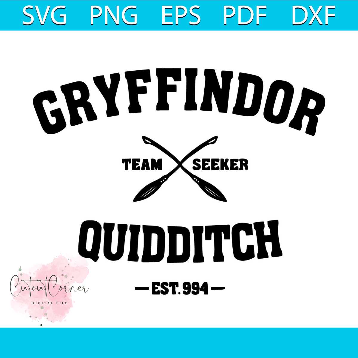 Gryffindor Quidditch Broom Team Seeker Svg, Harry Potter Svg | Inspire ...