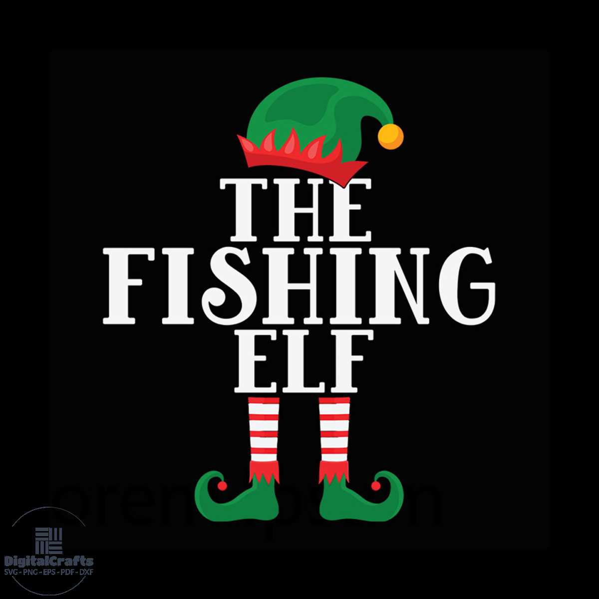 The Fishing Elf Svg, Christmas Svg, Elf Fishing Svg, Elf Svg | Inspire ...