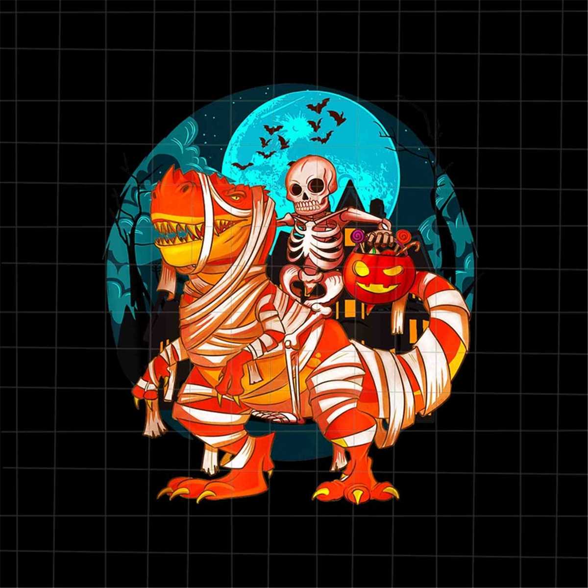 Skeleton Riding Mummy Dinosaur T Rex Png, Skeleton Mummy Din | Inspire ...