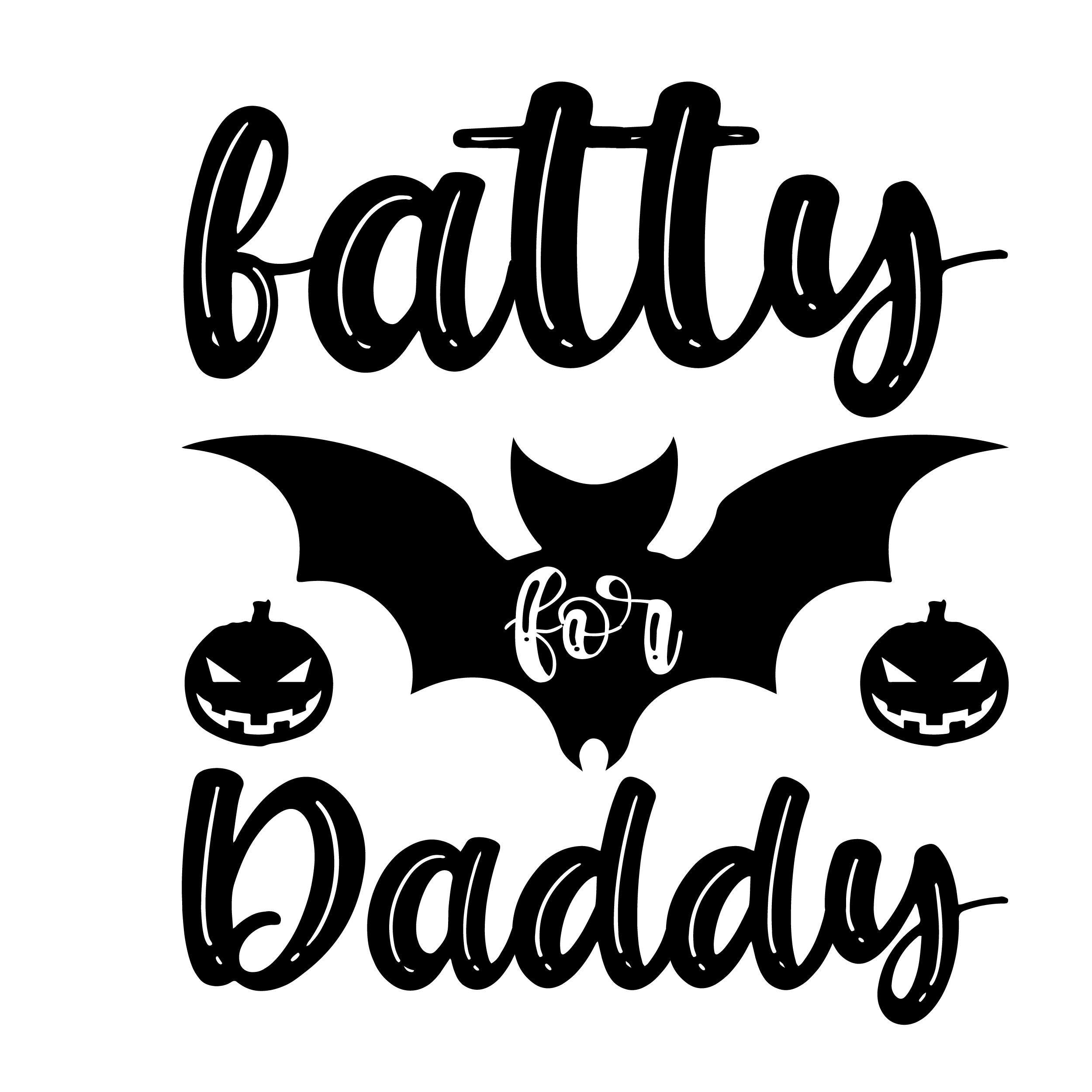 Batty Daddy Png, Halloween Png, Halloween silhouettes, Happy | Inspire ...