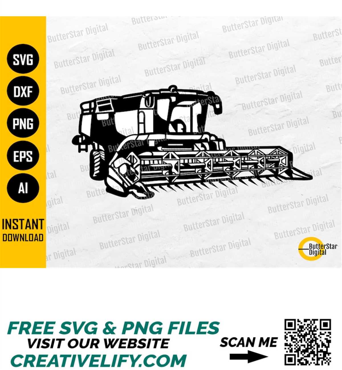 Combine Harvester SVG | Combine SVG | Wheat Harvester SVG | - Inspire ...