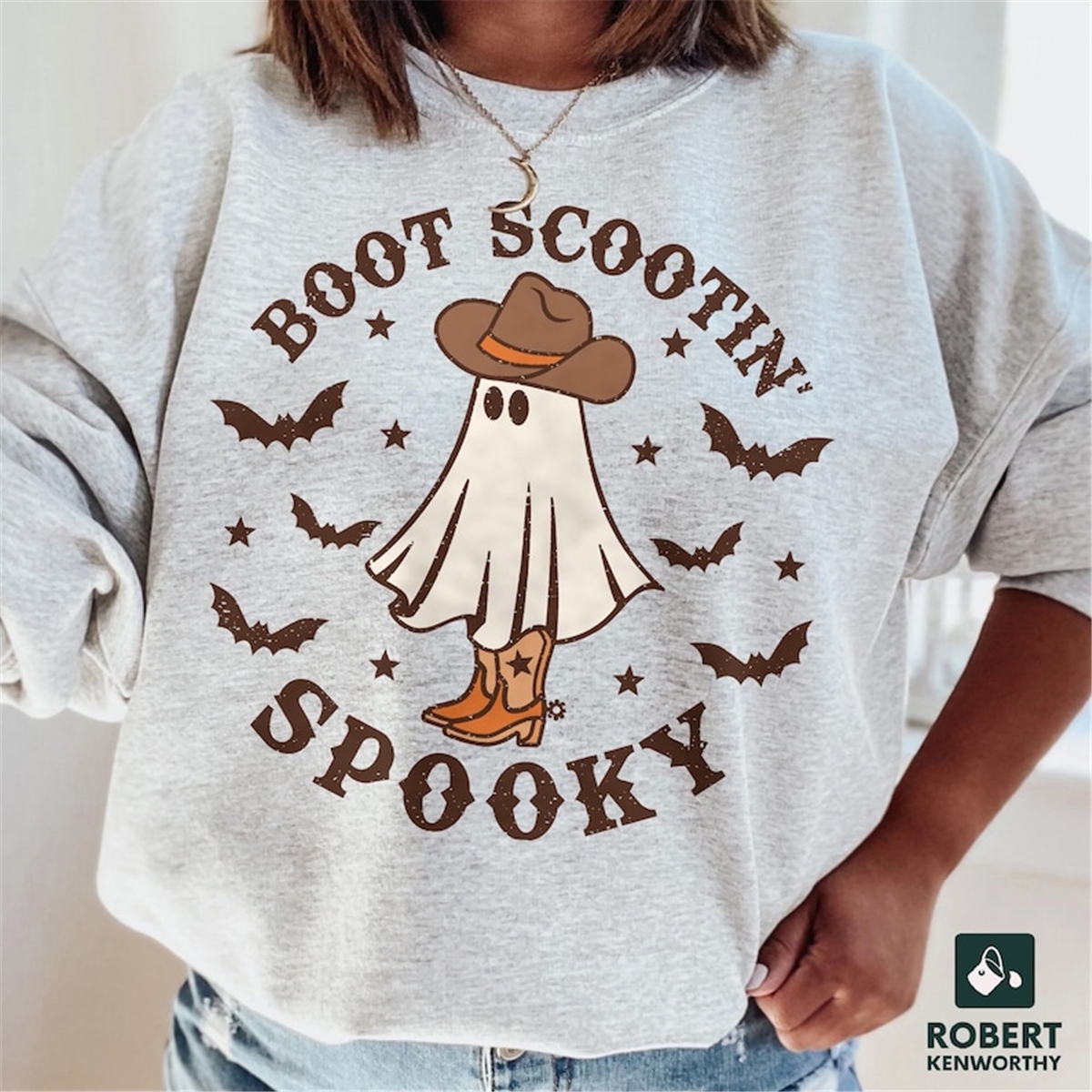 Vintage Boot Scootin Spooky Sweatshirt, Halloween Sweatshirt - Inspire ...