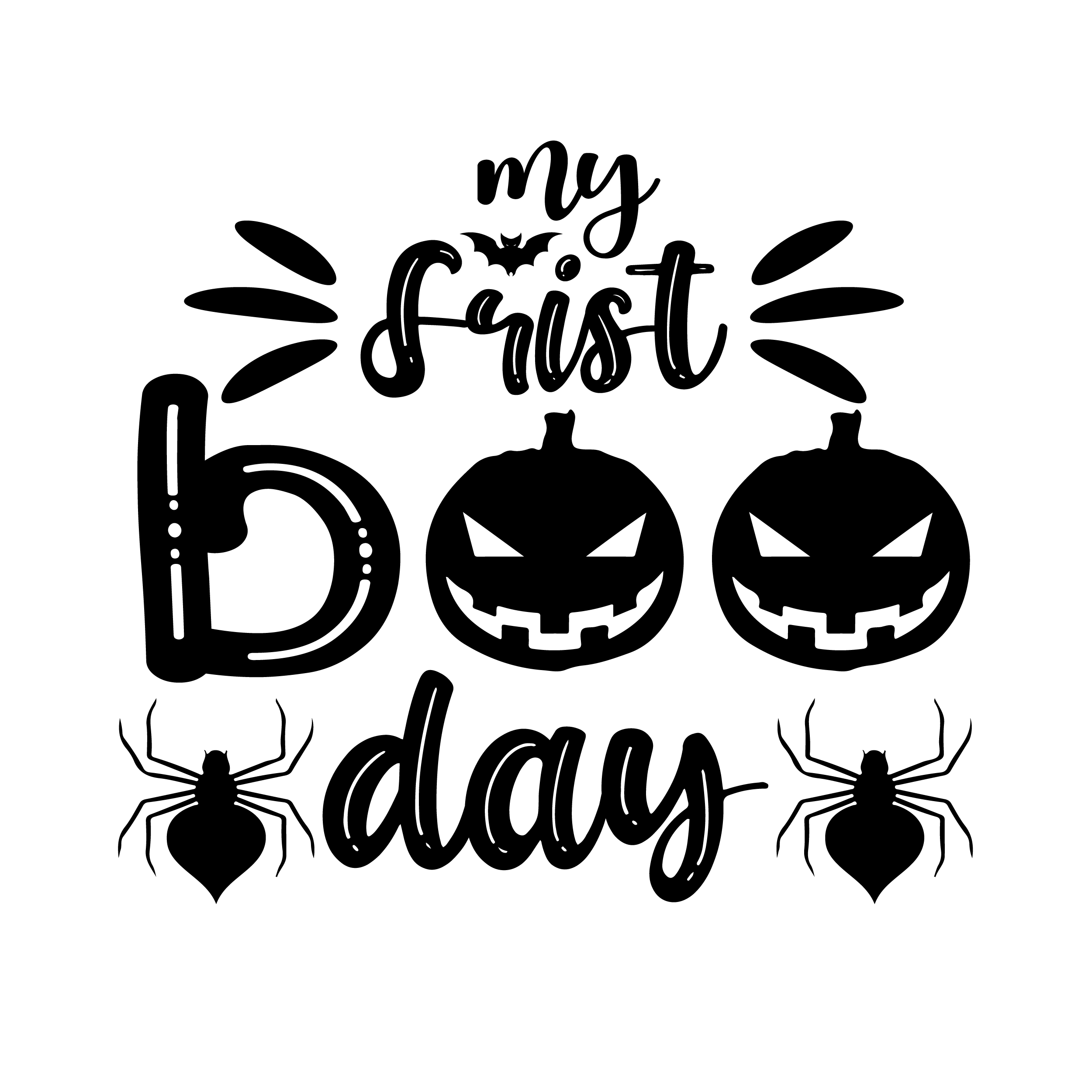My first boo day Png, Halloween Png, Halloween silhouettes, | Inspire ...