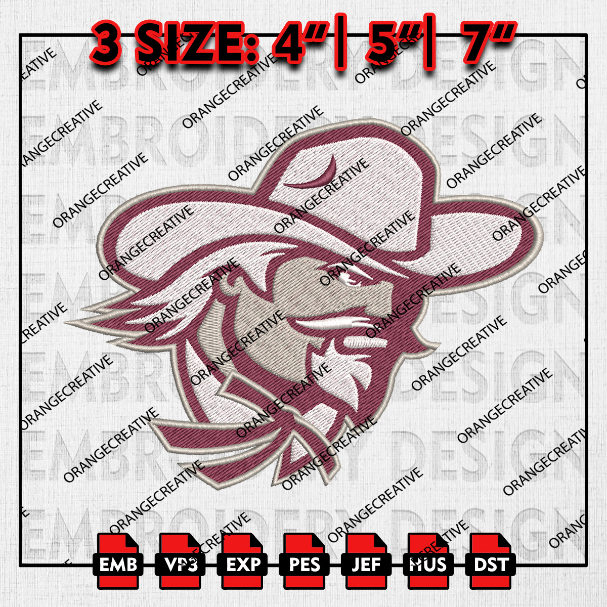 Eastern Kentucky Logo Embroidery files, NCAA Embroidery Desi | Inspire ...