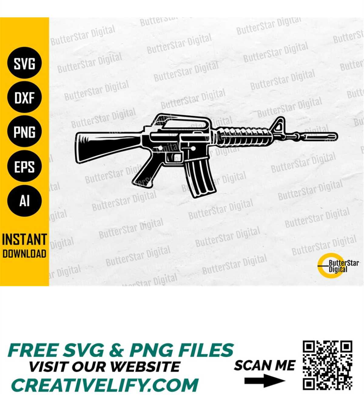 Machine Gun SVG | Assault Rifle SVG | Weapon SVG | Artillery - Inspire ...