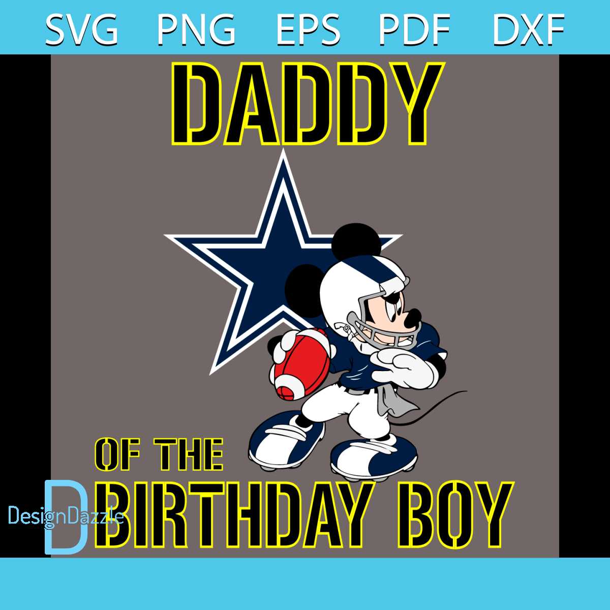 Daddy Of The Birthday Boy Dallas Cowboys Svg, Sport Svg, Bir | Inspire ...