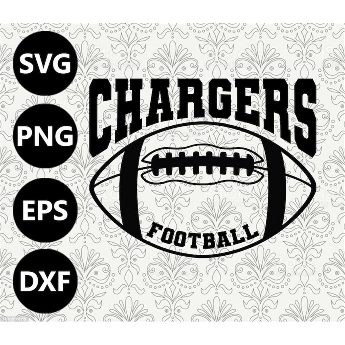 Chargers Football Silhouette Team Clipart vector svg file fo | Inspire ...