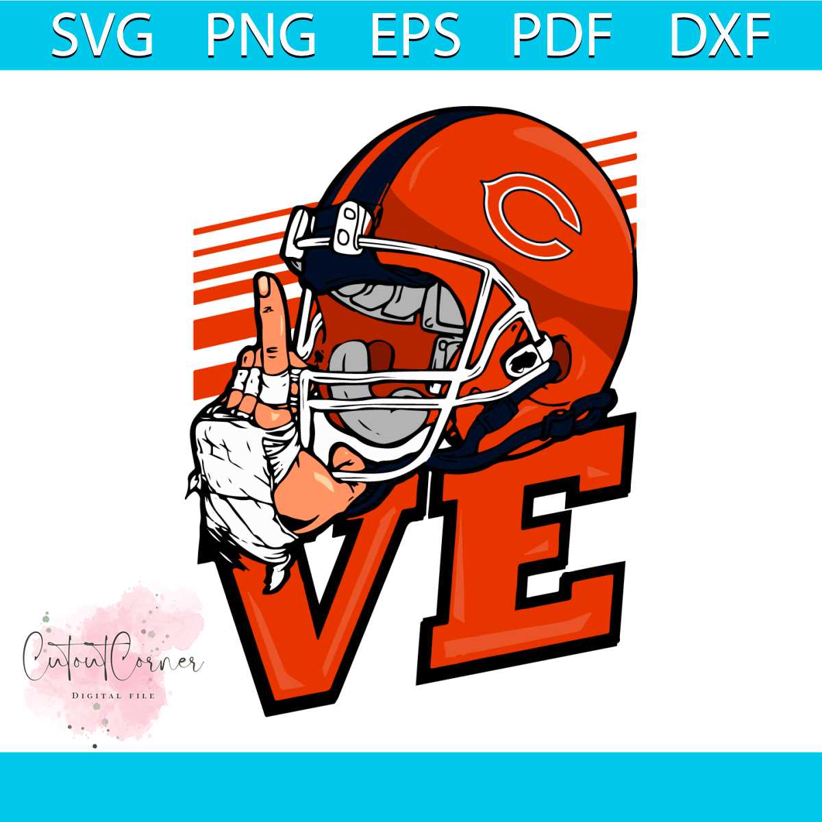 Love Chicago Bears NFL Svg, Sport Svg, Love Svg, Chicago Bea | Inspire ...