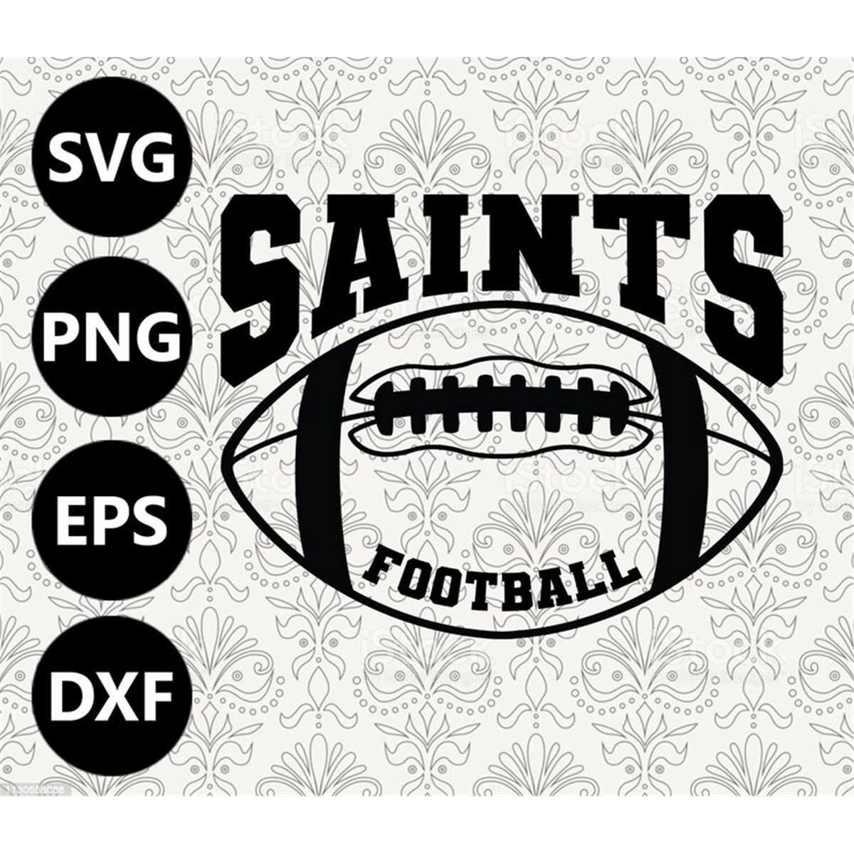 Saints Football Silhouette Team Clipart vector svg file for | Inspire Uplift
