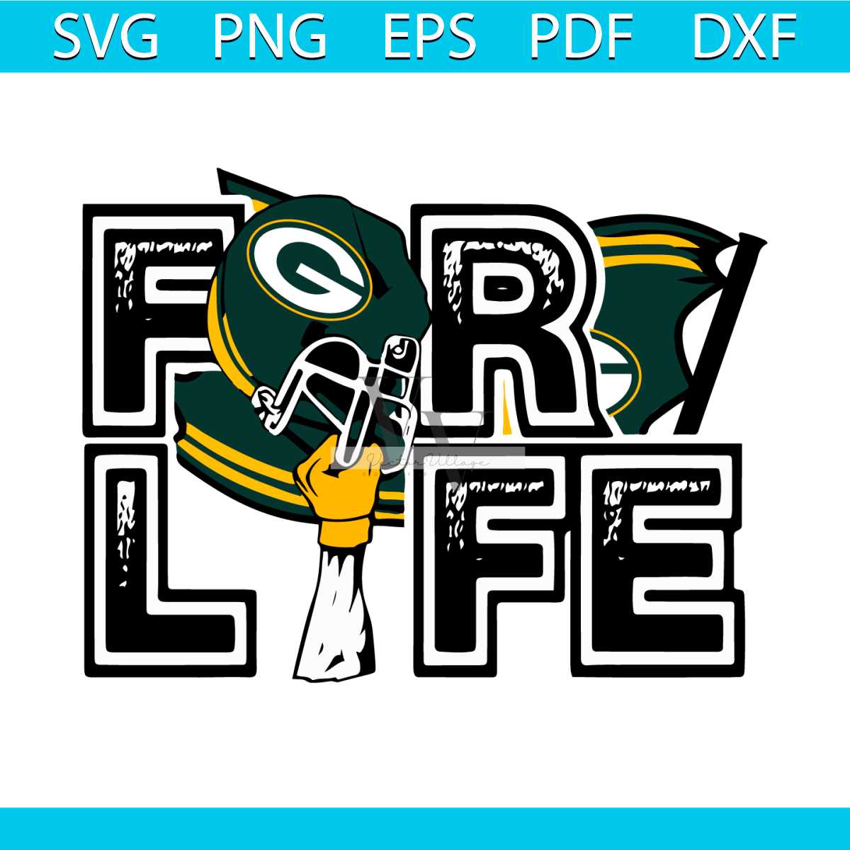 Green Bay Packers For Life NFL Svg, Sport Svg, For Life Svg, | Inspire ...
