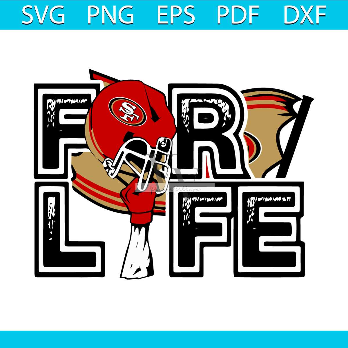San Francisco 49ers For Life NFL Svg, Sport Svg, For Life Sv | Inspire ...