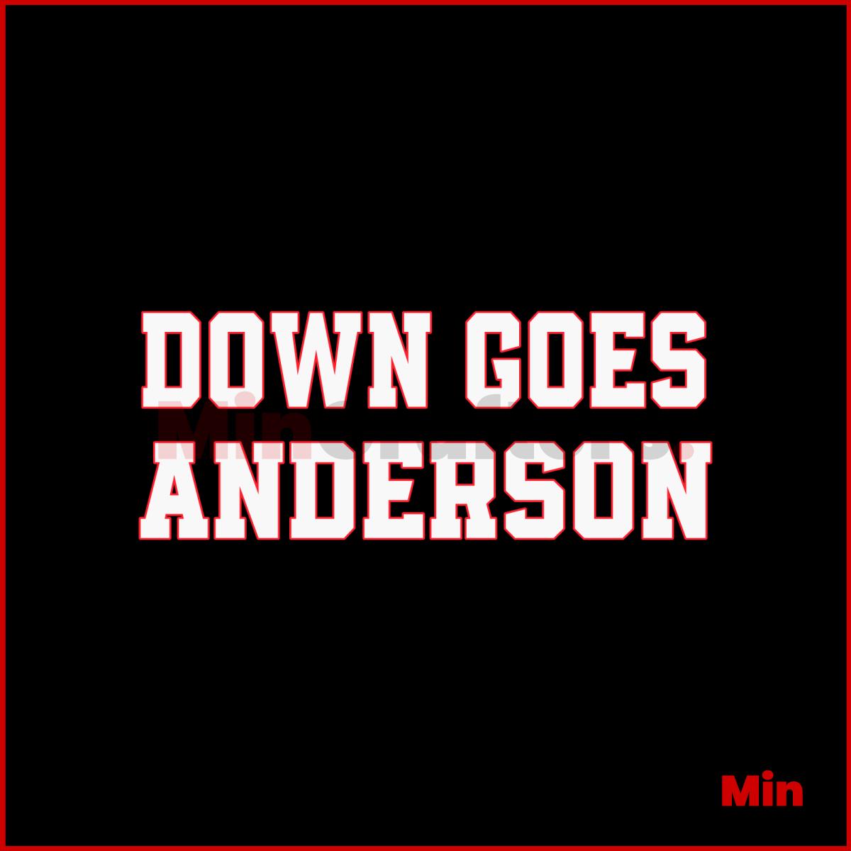 Down Goes Anderson SVG MLB Game Day SVG Cutting File | Inspire Uplift