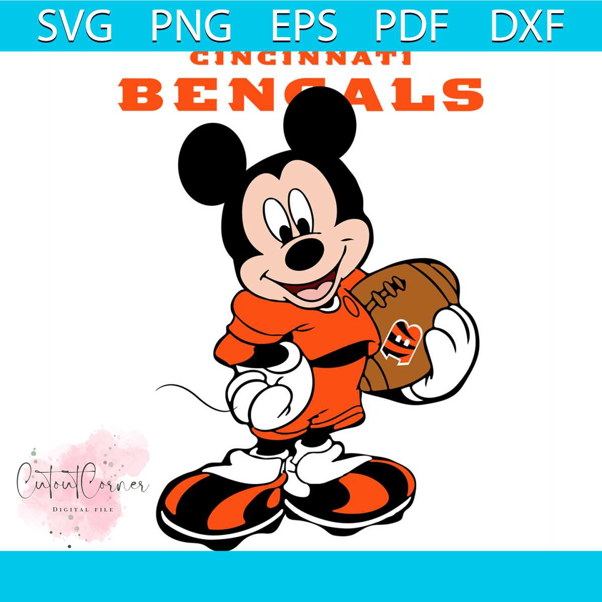 Cincinnati Bengals Mickey NFL Svg, Sport Svg, Cincinnati Ben | Inspire ...
