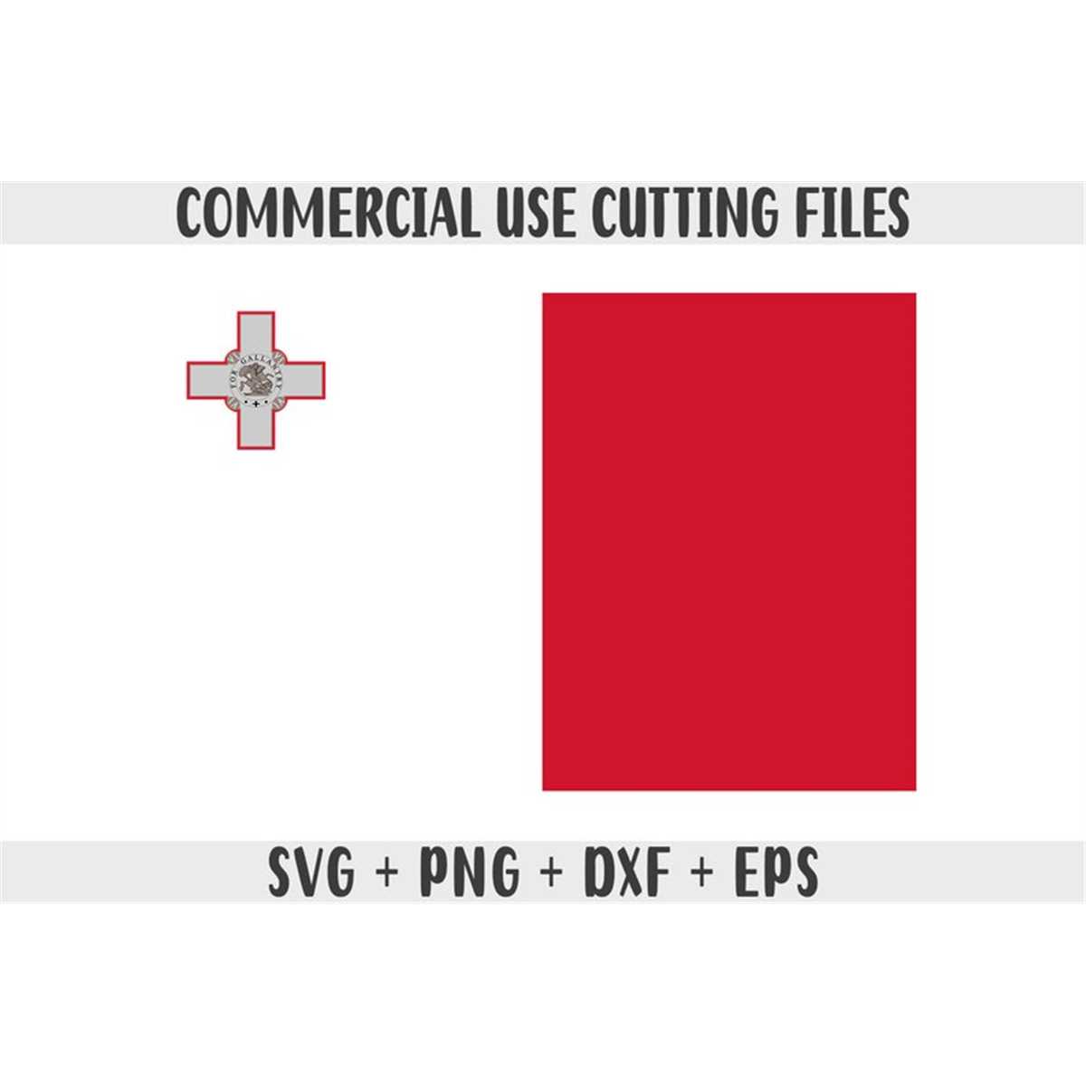 Malta flag SVG Original colors, Malta Flag Png, Commercial u | Inspire ...