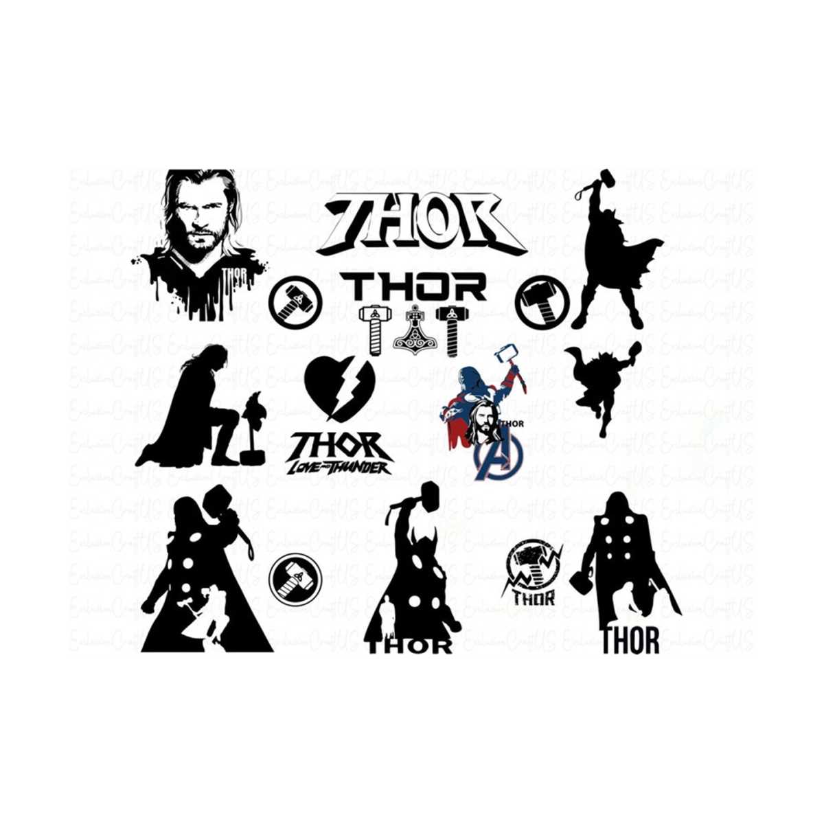 Bundle THOR Svg - Marvel Svg - Avengers Svg - Cut File For C | Inspire ...