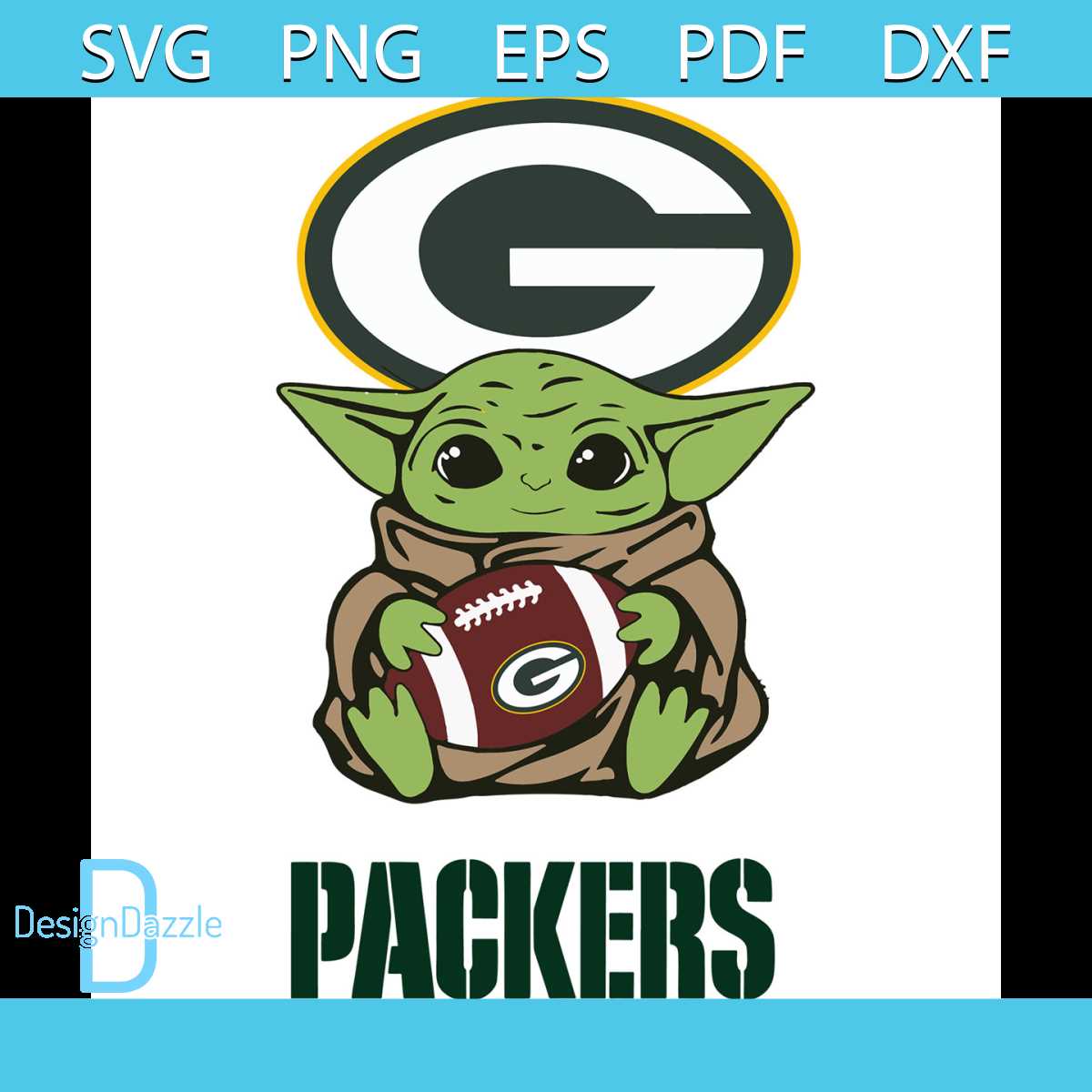 Green Bay Packers Baby Yoda Svg, Sport Svg, Star Wars Svg, G | Inspire ...