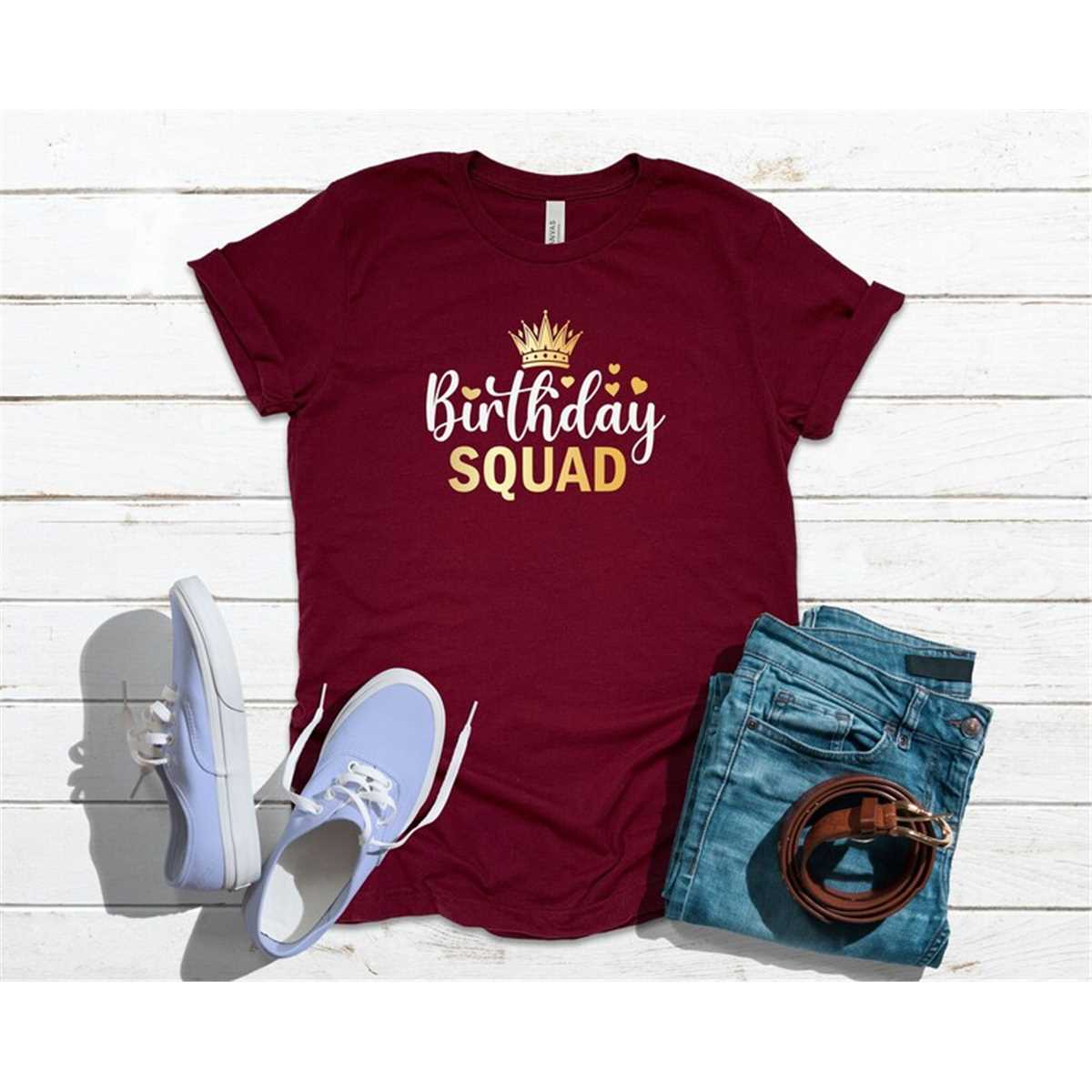 Birthday Squad Shirt, Birthday Squad Crown Shirt, Birthday Q | Inspire ...