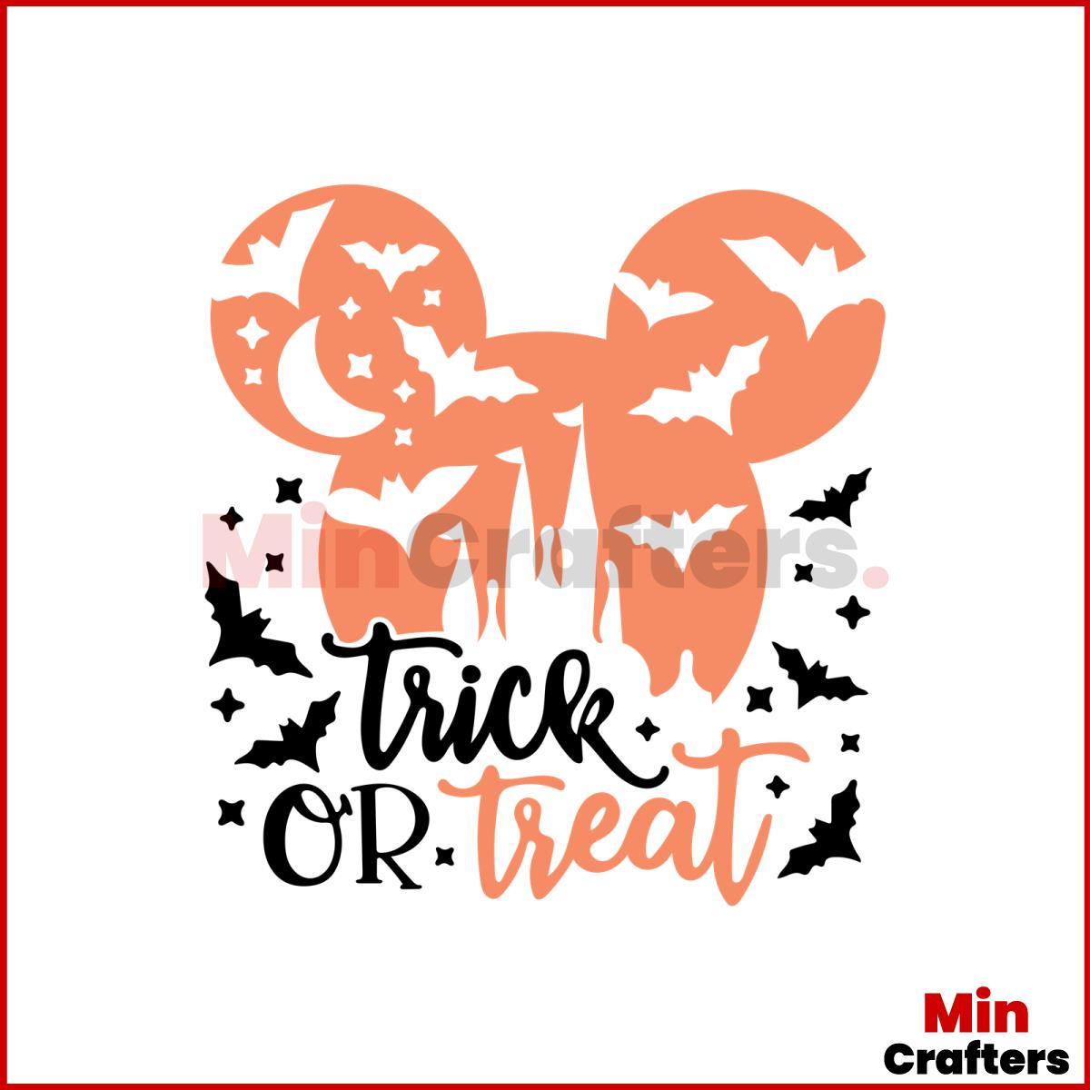 Disney Halloween Bat Trick Or Treat Mickey Ear SVG Cricut Fi | Inspire ...