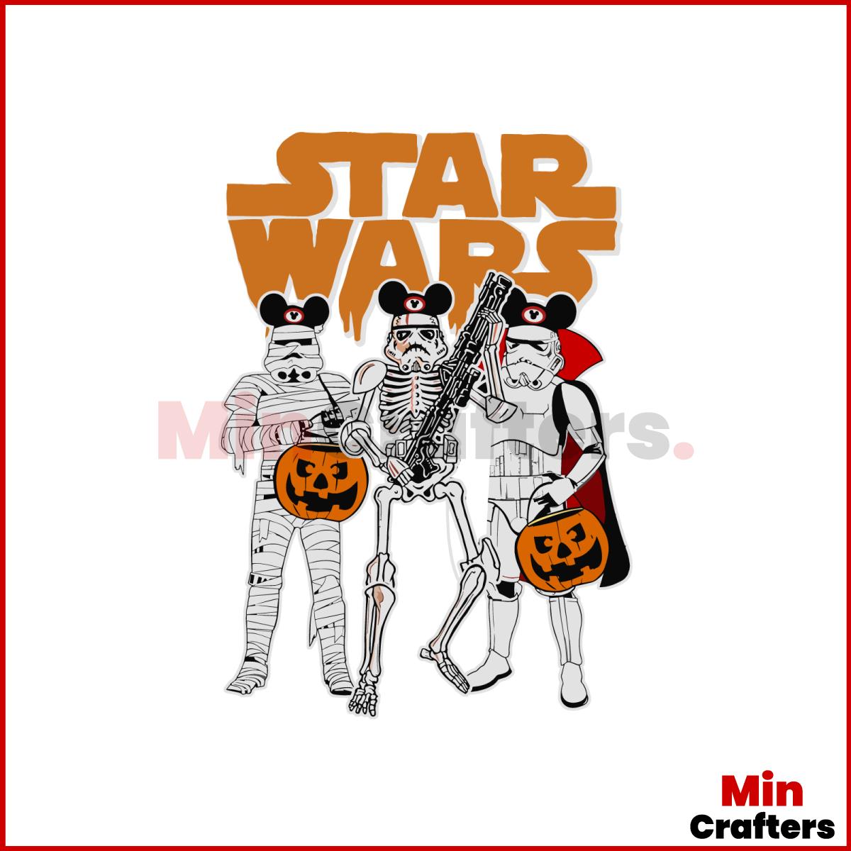 Star Wars Stormtrooper Skeleton Mickey Ears SVG Digital File - Inspire ...