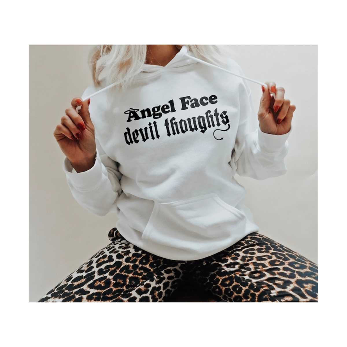SVG - PNG Angel Face Devil Thoughts, Naughty Valentine Not Y | Inspire Uplift