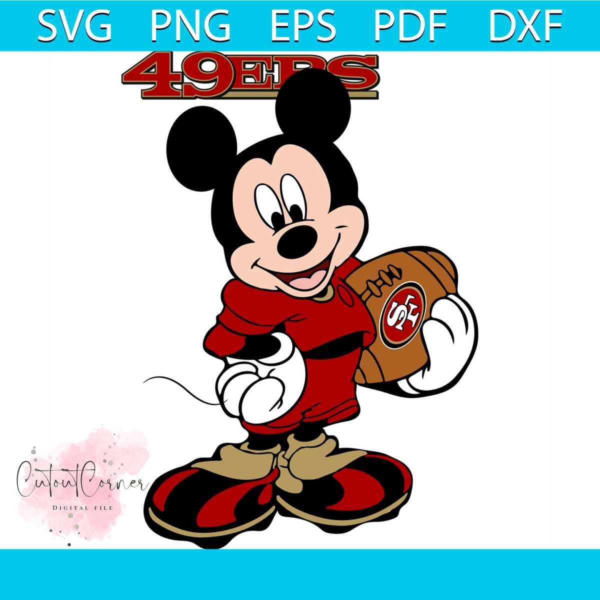 San Francisco 49ers Mickey NFL Svg, Sport Svg, San Francisco | Inspire ...