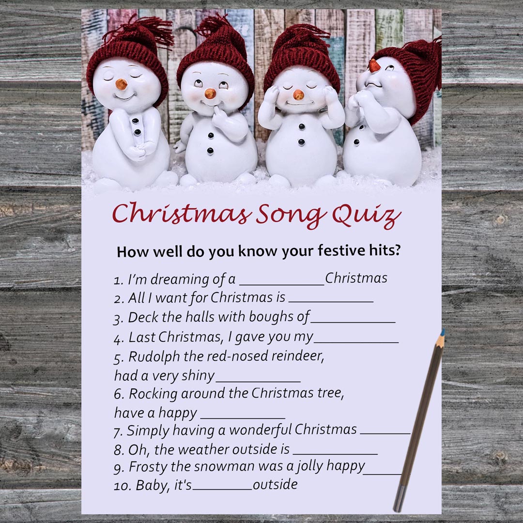 Christmas party games,Christmas Song Trivia Game Printable,S | Inspire ...