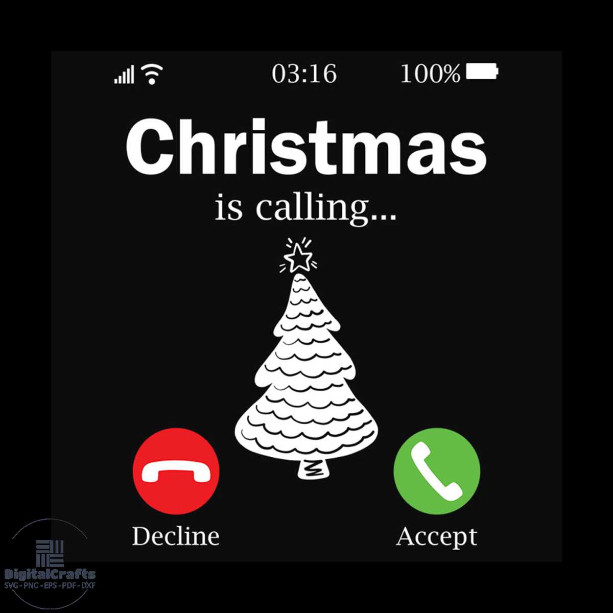 Christmas Is Calling Svg, Christmas Svg, Smartphone Svg, Cal | Inspire ...