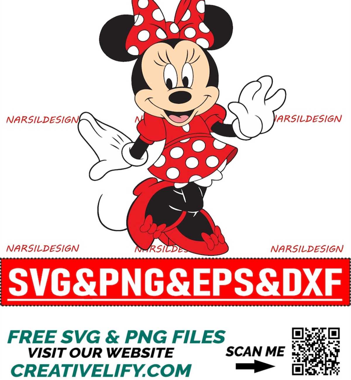 Minnie Mouse Head Silhouette Vector