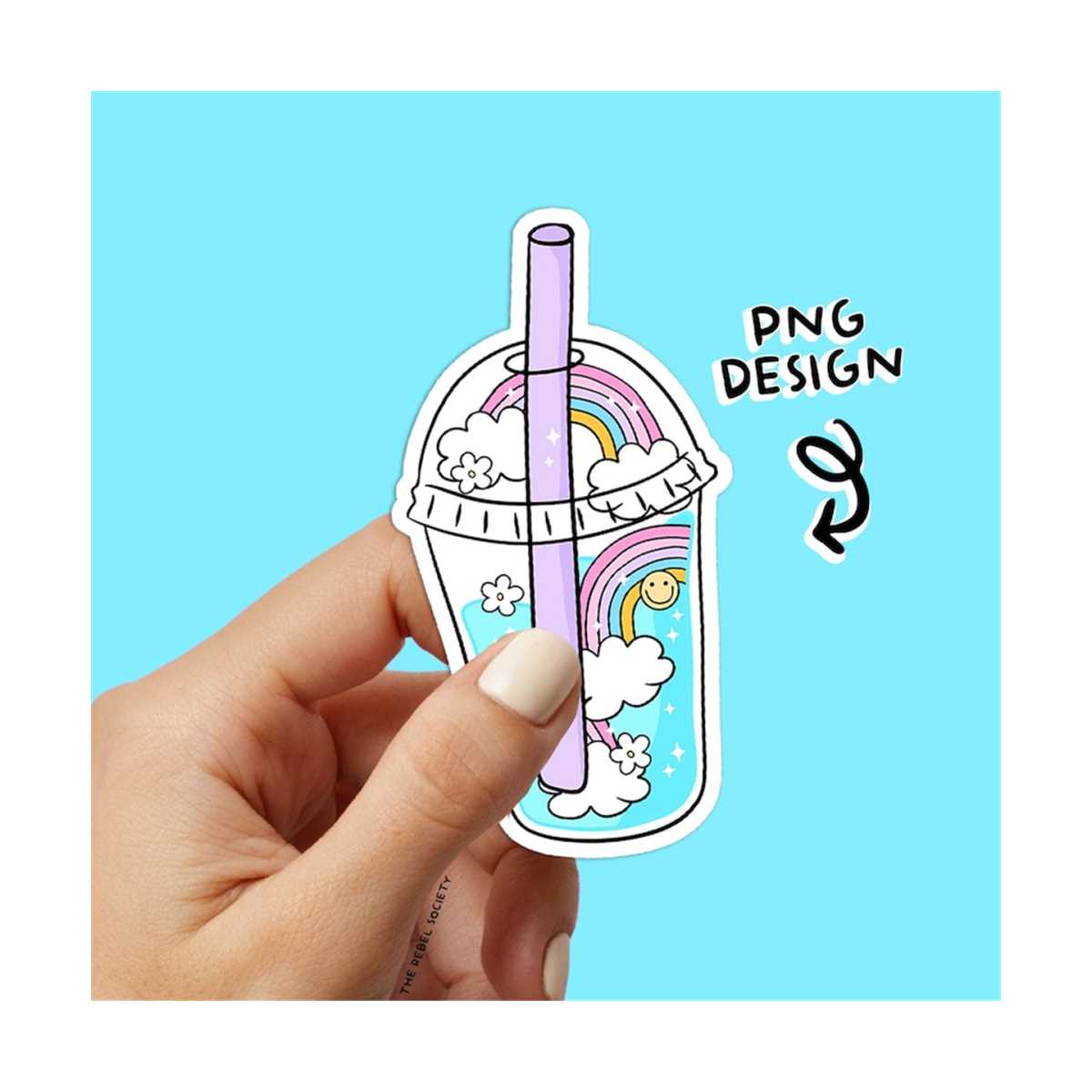 Magical Boba PNG, Trendy PNG Sticker Designs Smiley Face Rai | Inspire ...