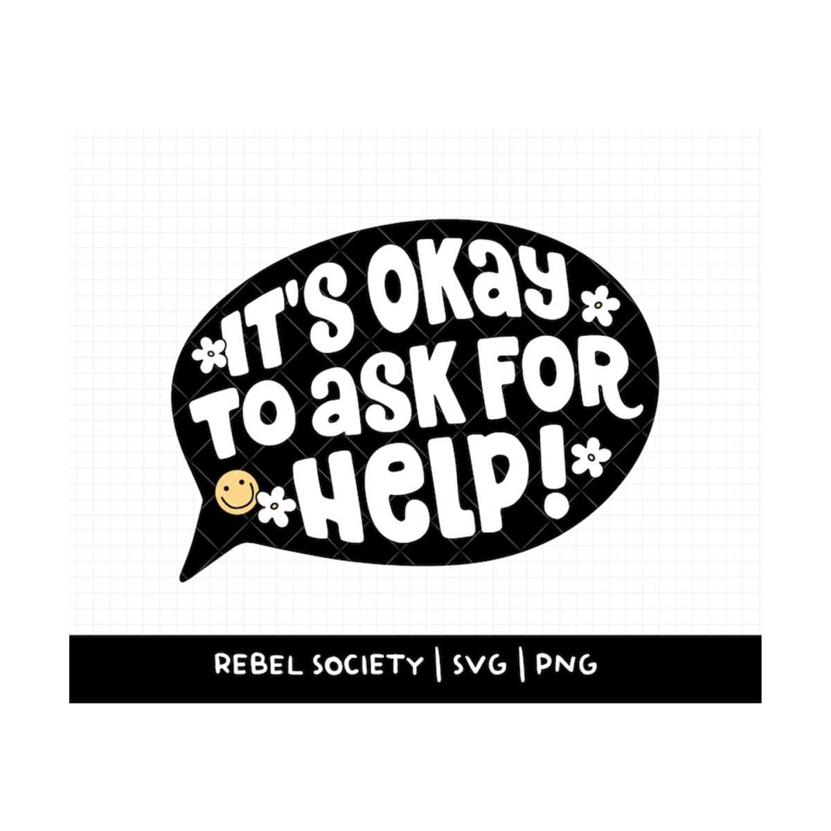 It's Okay to Ask for Help SVG, Probably Anxious, Trendy SVG | Inspire ...