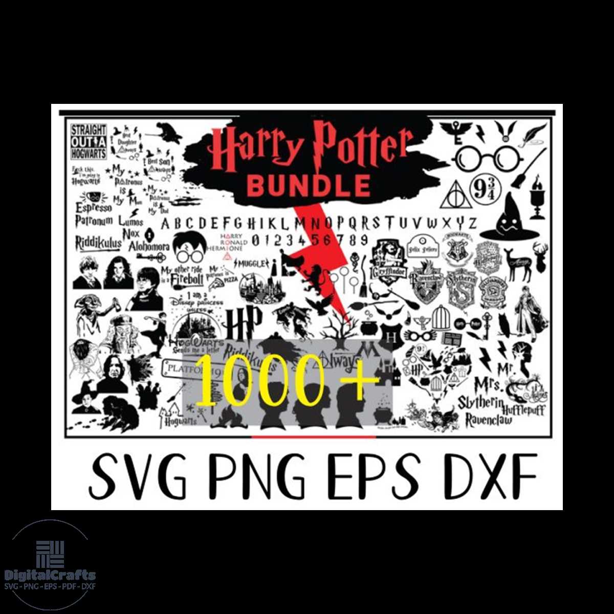 Harry Potter SVG Bundle, 1000 file Hogwarts svg, files for c - Inspire ...