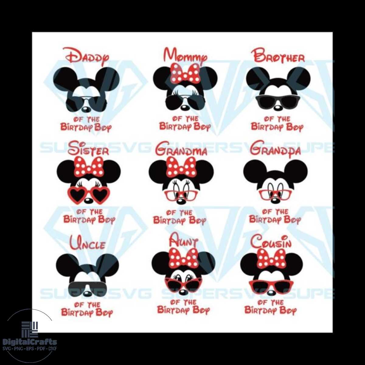 Mouse Family Birthday Svg Mouse Family Set Svg Mickey Birthd | Inspire ...