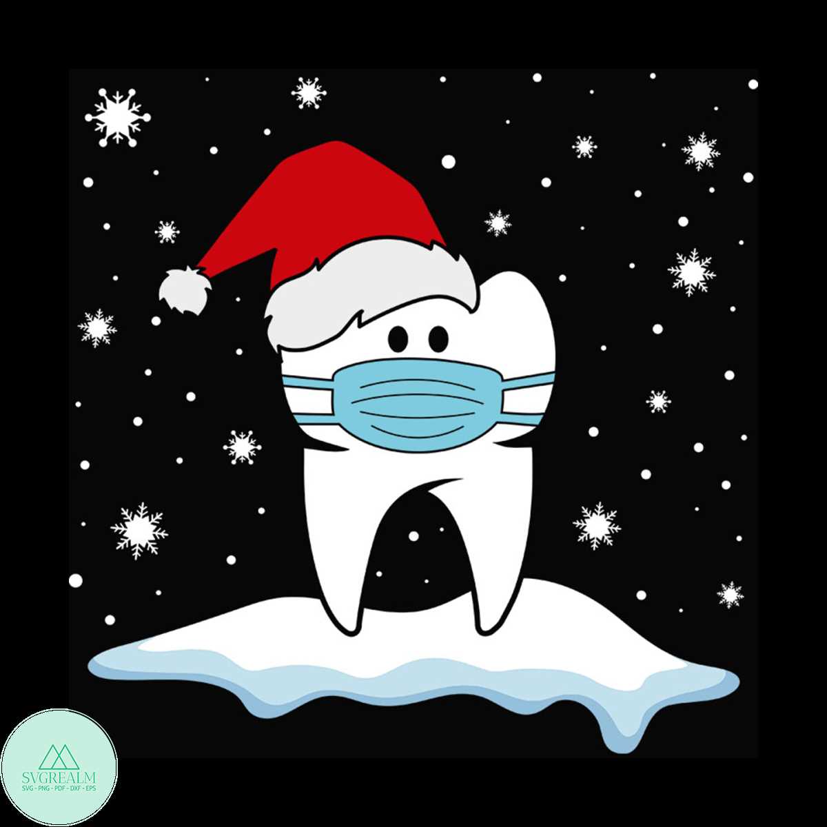 Santa Teeth Wearing Mask Christmas Svg, Christmas Svg, Teeth | Inspire ...
