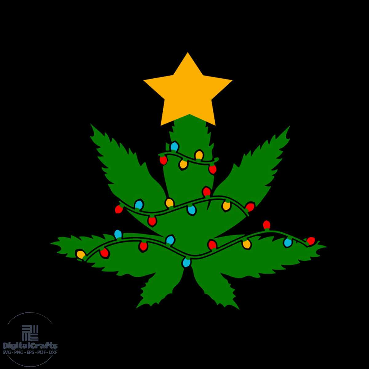 Weed Christmas Tree SVG PNG DXF EPS Cut Files Clipart Cricut | Inspire ...