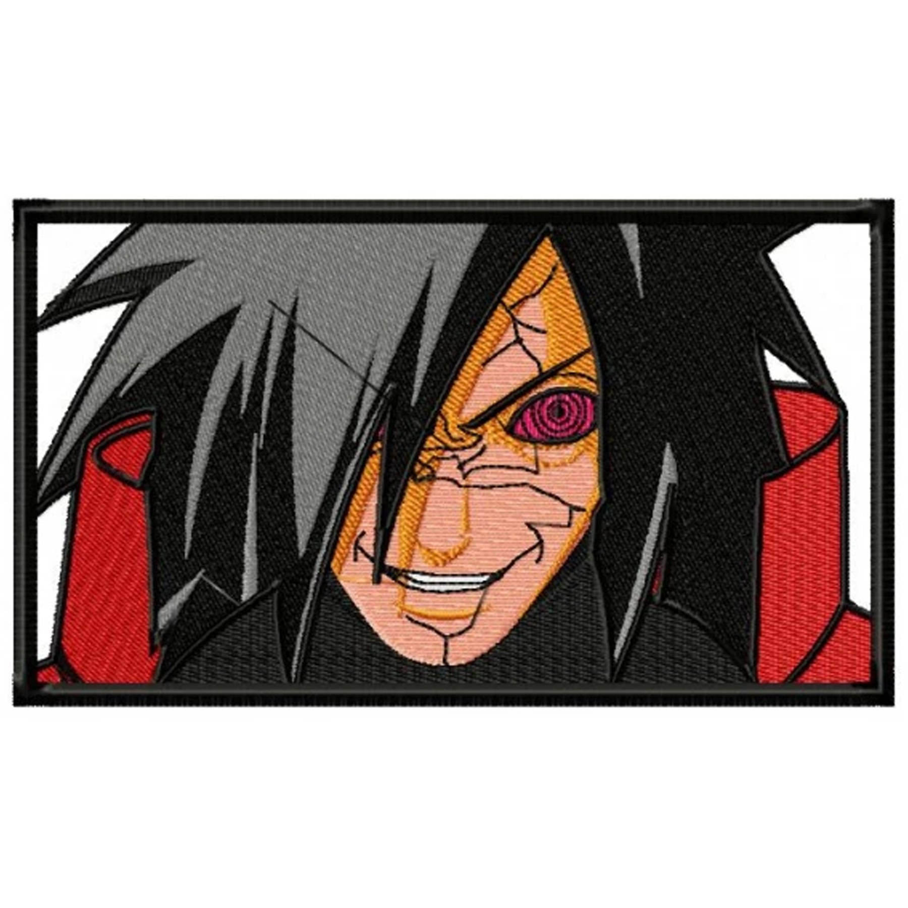Madara face Embroidery Design, Naruto Embroidery, Anime desi | Inspire ...