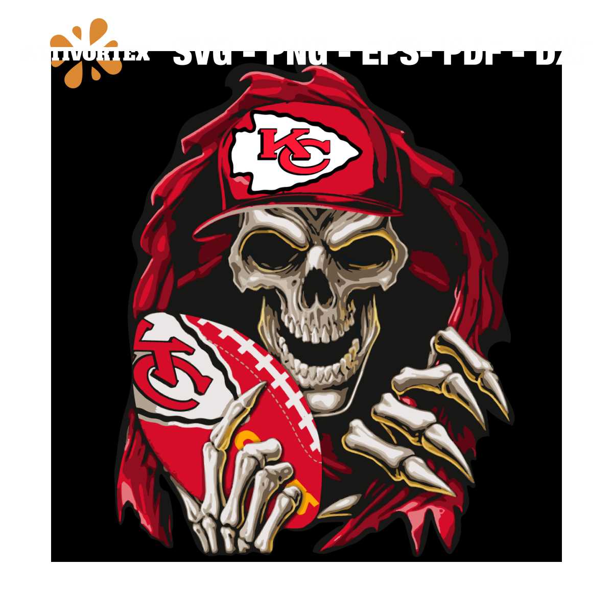 Kansas City Chiefs Skull Pirate Svg, Sport Svg, Kansas City | Inspire ...