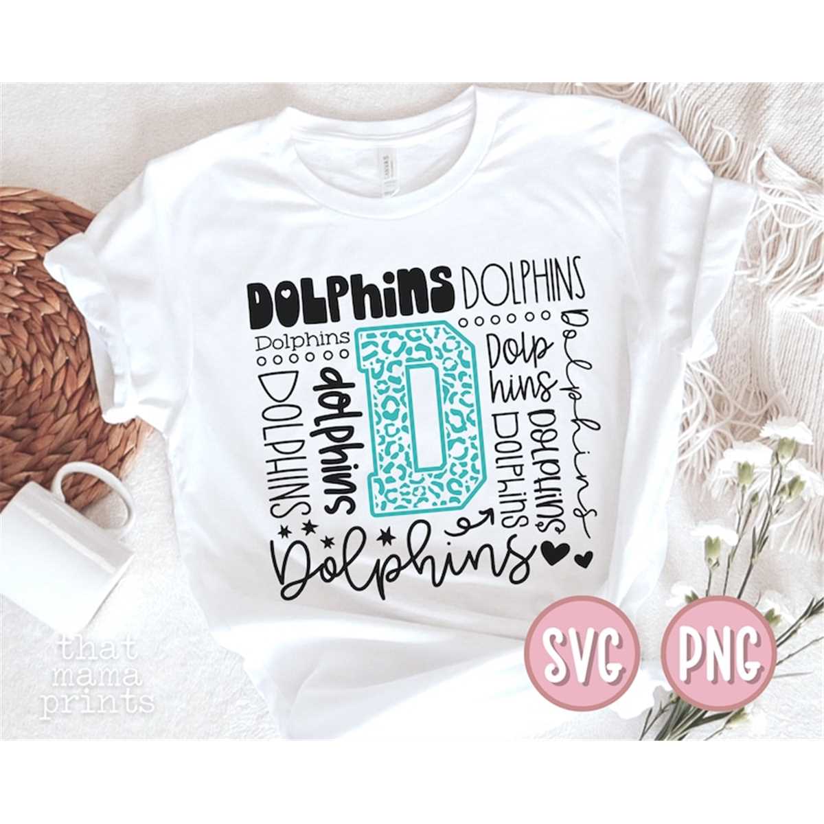 Dolphins SVG & PNG, Typography Svg, Dolphins Cheer Svg, Dolp | Inspire ...
