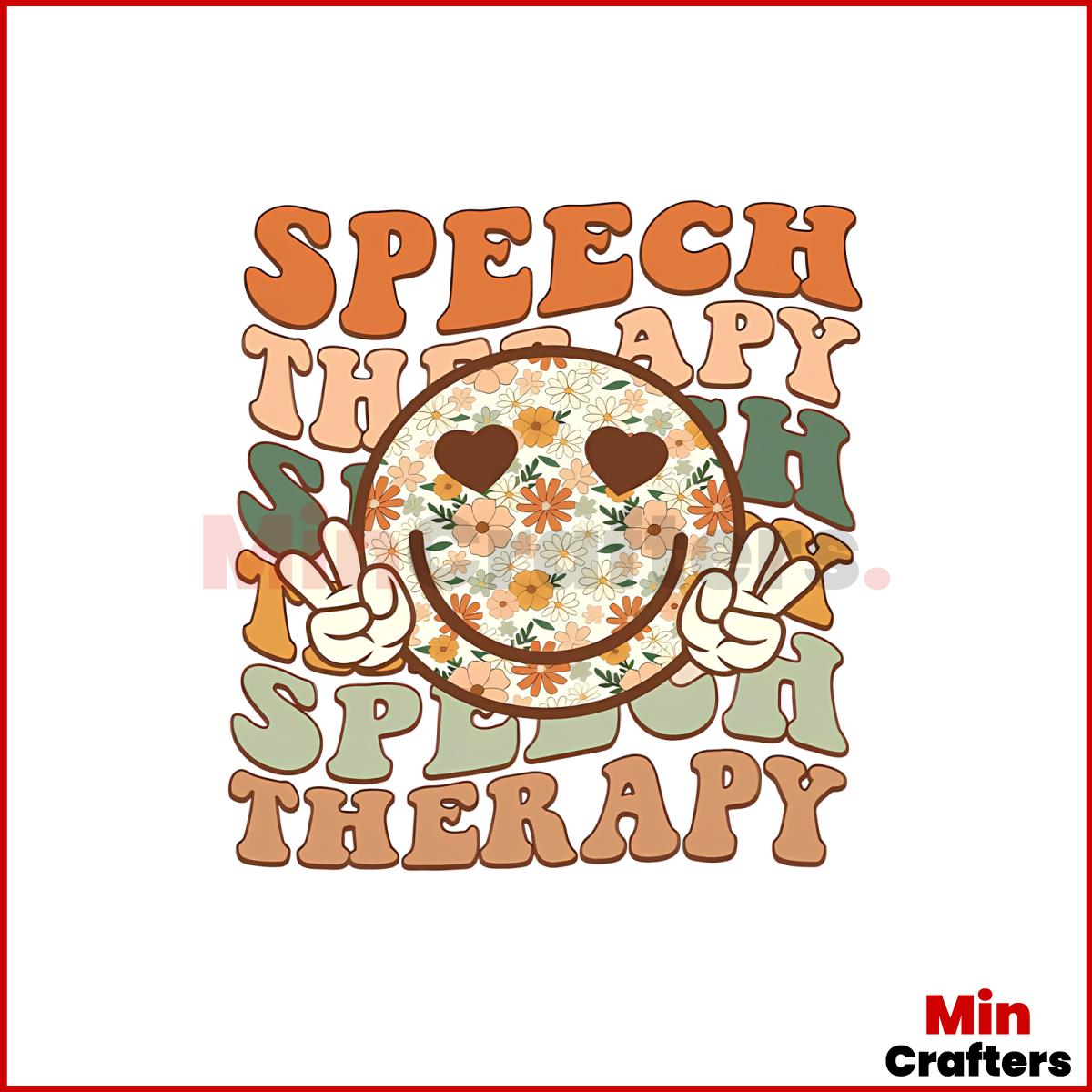 Speech Pathologist Smiley Face SVG Speech Therapy PNG File - Inspire Uplift