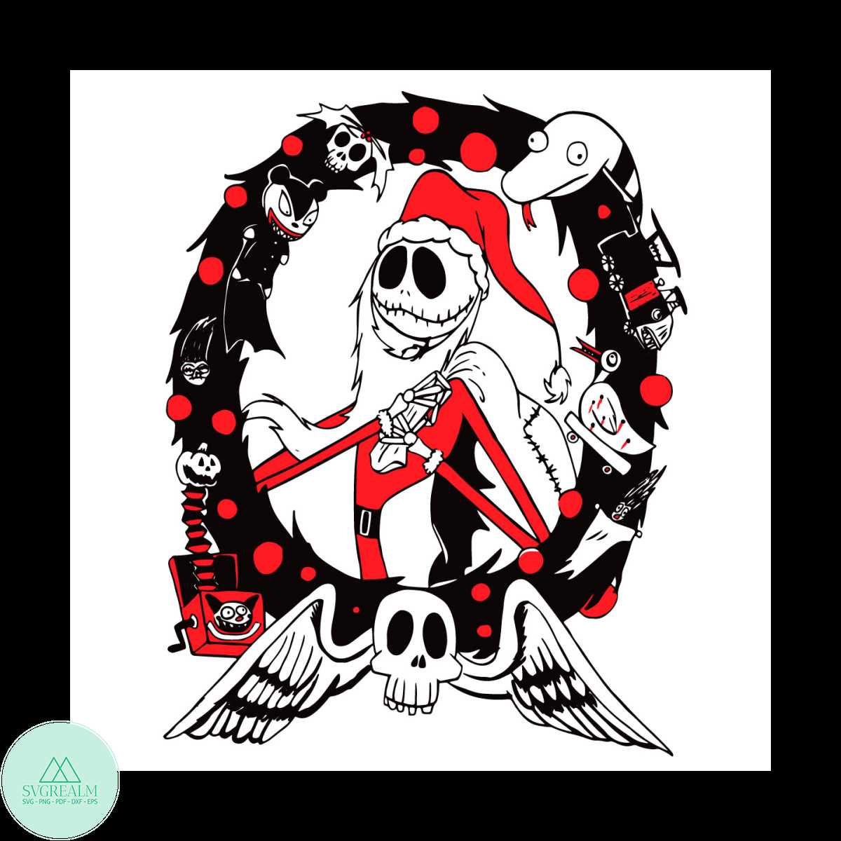 Jack Skellington Santa Claus SVG, Jack Skellington Christmas | Inspire ...