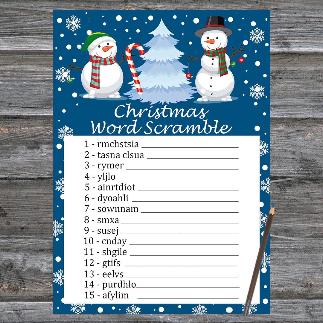 Christmas party games,Christmas Word Scramble Game Printable | Inspire ...