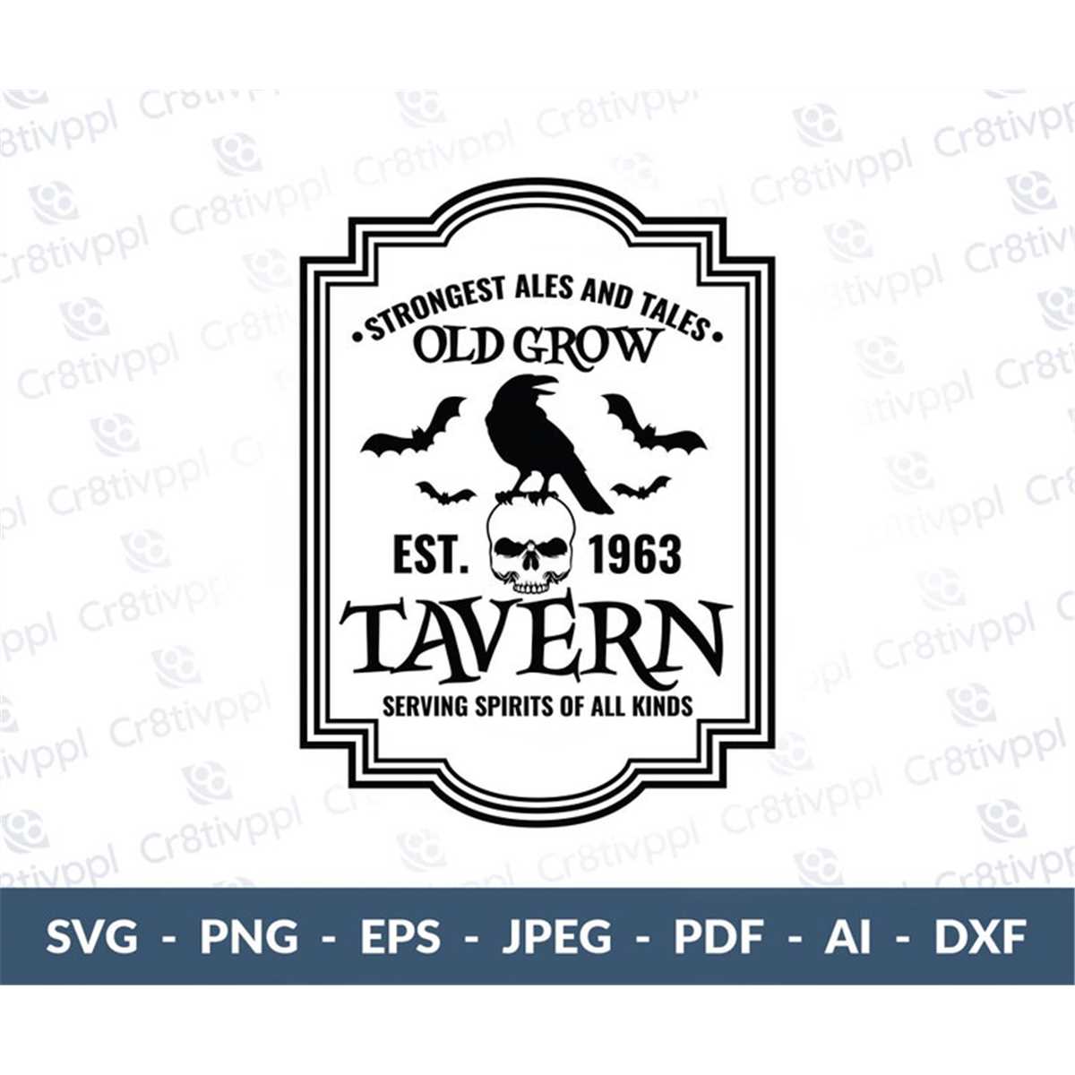 Old crow tavern svg, 1963 svg, strongest svg, Black crow svg - Inspire ...