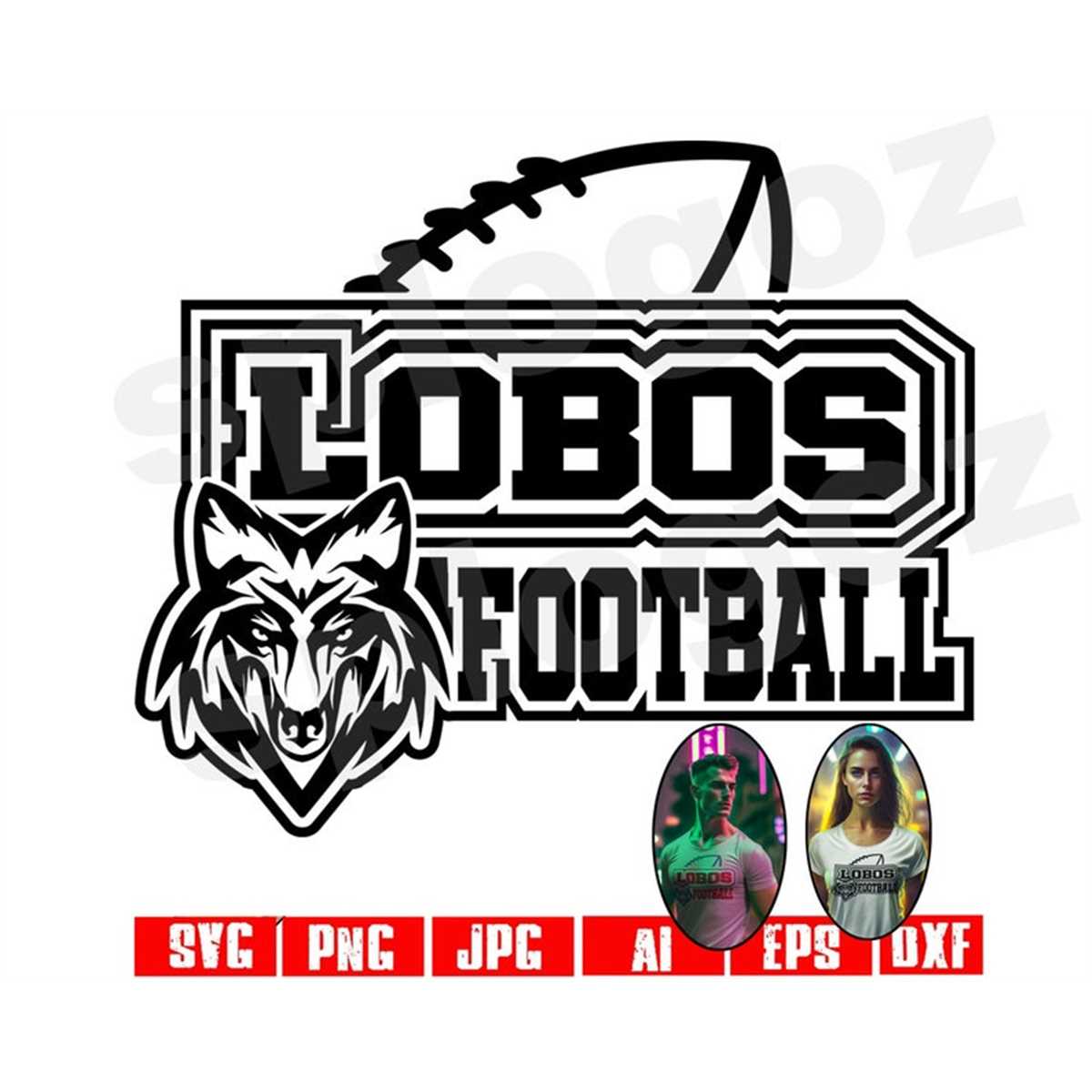 Lobos football svg school mascot design Lobo football svg sc - Inspire ...