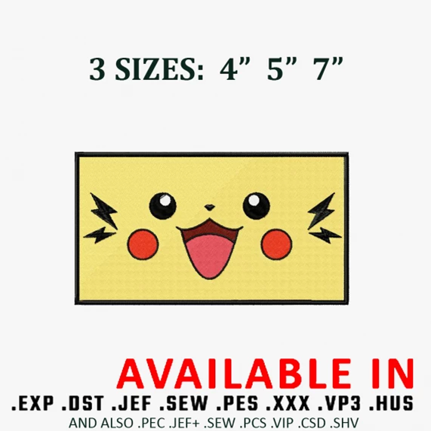 Pikachu frame embroidery design, Pokemon Embroidery, Anime d - Inspire ...