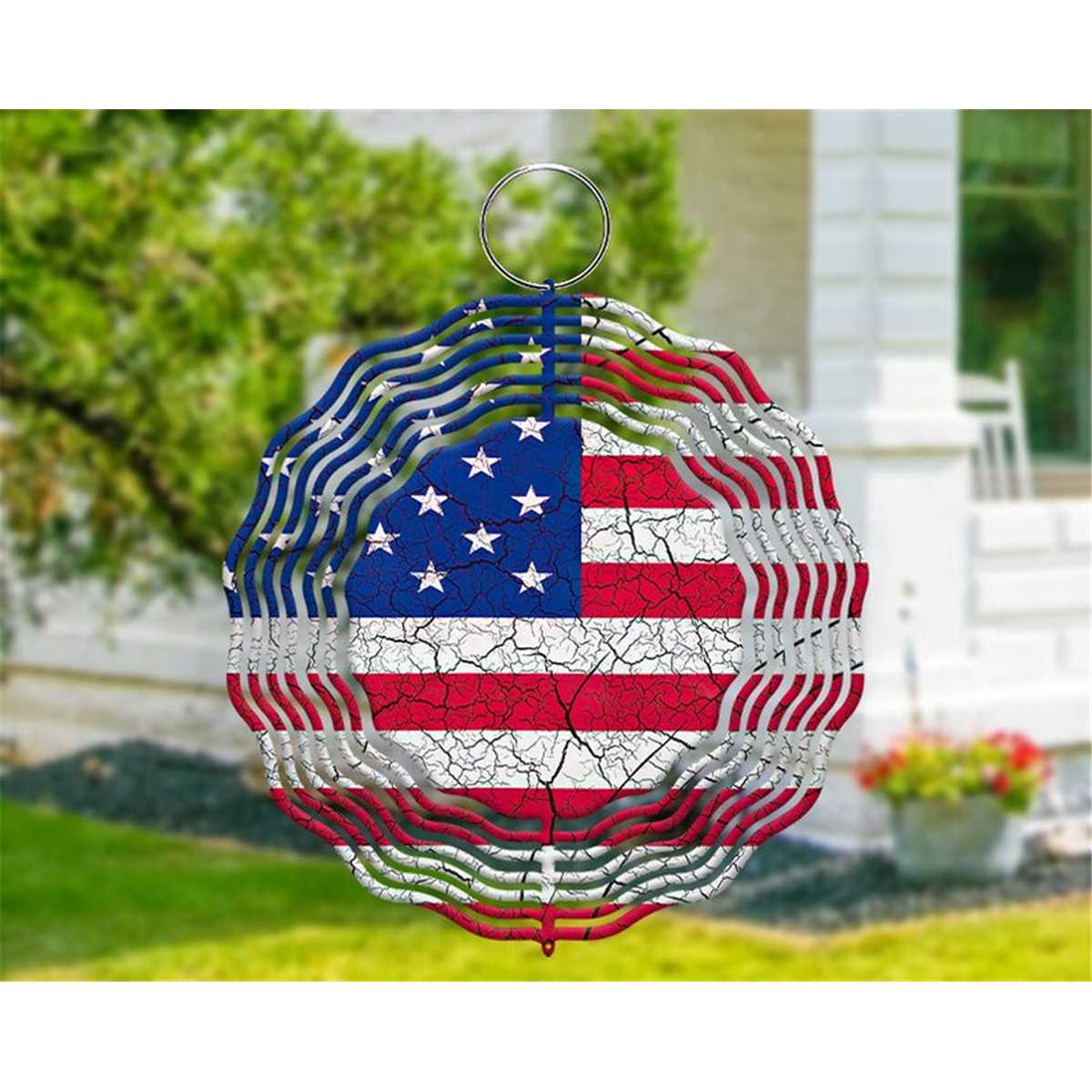 American Flag Wind Spinner PNG File, Hanging Wind Spinners f | Inspire ...