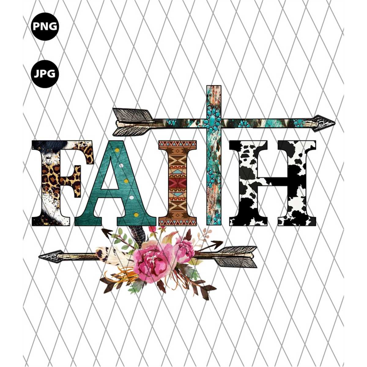 Western Faith Gemstone Png, Sublimation Designs Downloads, P | Inspire ...