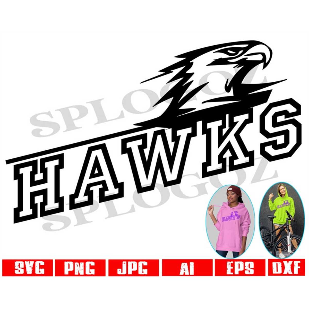 Hawks svg, Hawk svg, Hawks png, Hawks mascot, Hawks logo, sc - Inspire ...