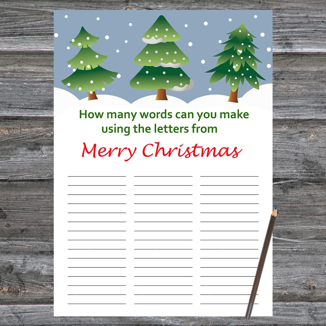 Christmas party games,How Many Words Can You Make From Merry | Inspire ...