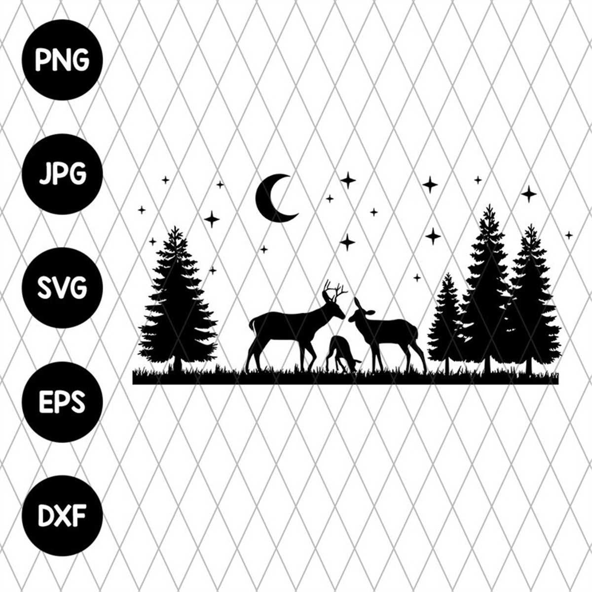 Deer Scene Svg file, Animal Svg Files For Cricut, 24oz Venti | Inspire ...